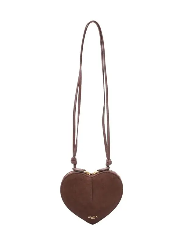 Alaïa Le Coeur Mini Leather Crossbody Bag - Brown