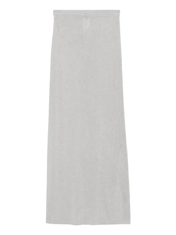 TOM FORD Sequined Long Skirt - Silver