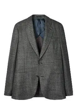 Paul Smith Wool-silk Buggy-lined Blazer - Grey