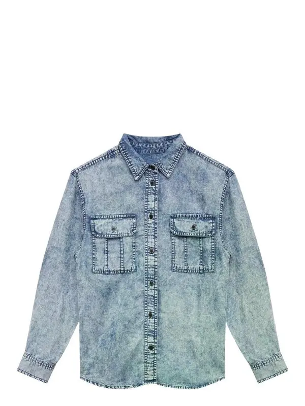 MARANT ETOILE Tahisia Button-up Denim Shirt - Blue