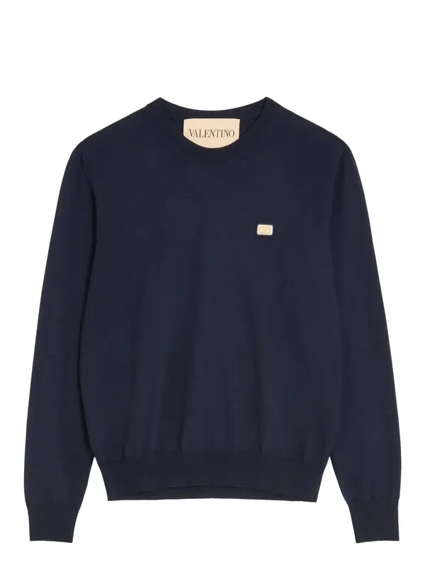 Valentino Garavani Wool Vlogo Sweater - Blue