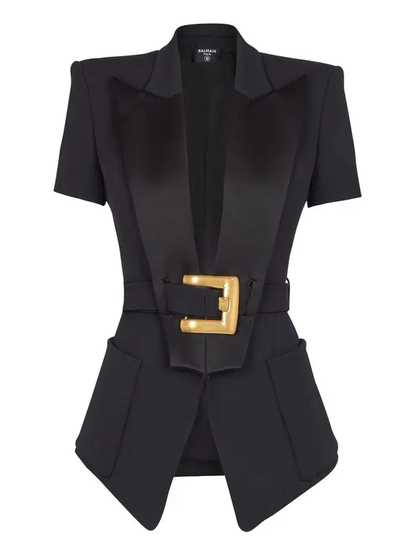 Balmain Virgin Wool Smoking Jacket - Black