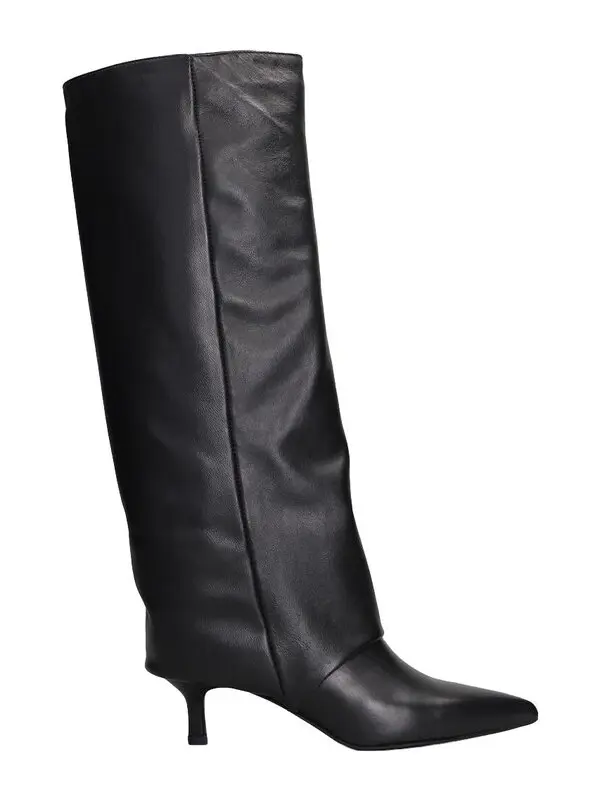 GISEL MOIRE Matilda High Heel Boots - Black