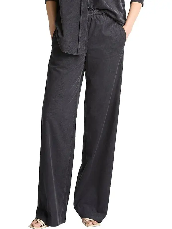 Vince Mid-rise Corduroy Pull-on Pants - Graphite