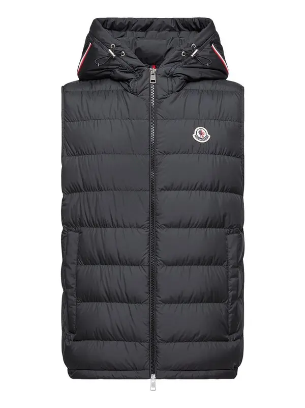 Moncler Marseillan Hooded Down Vest - Black