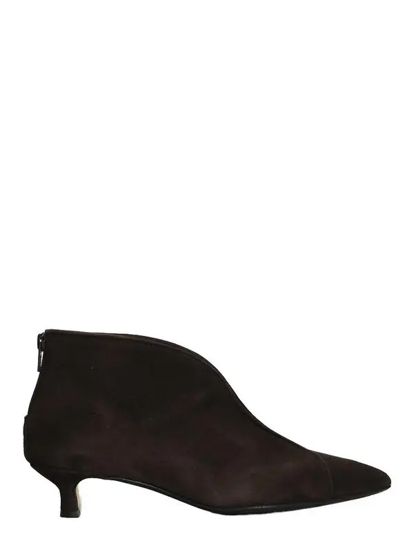 L'ARIANNA Low Heel Ankle Boots - Brown