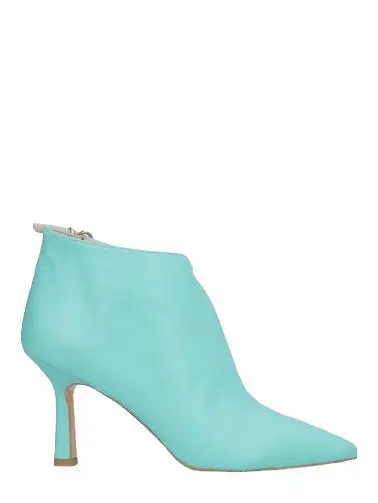 NOA A. Leather Ankle Boots - Blue