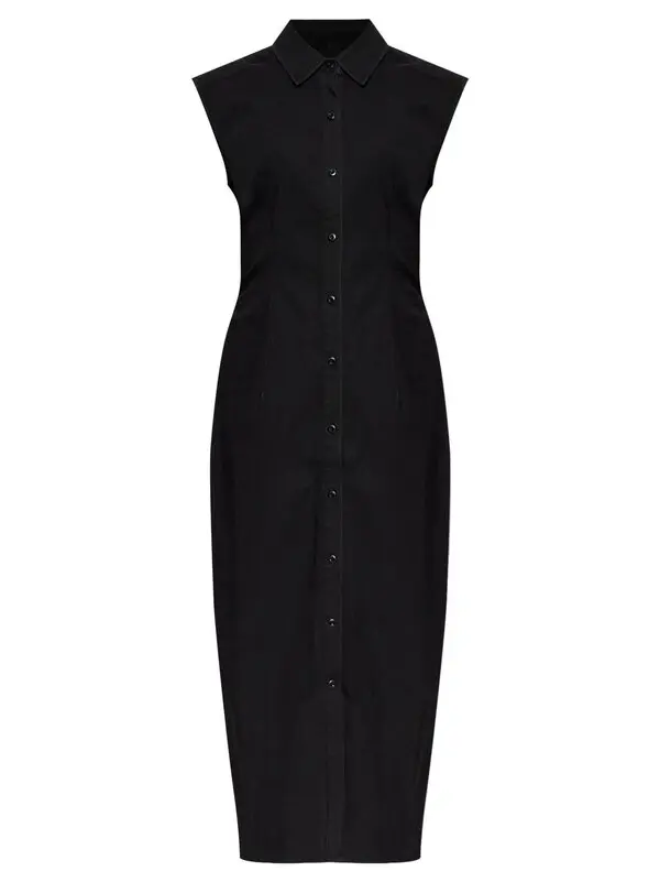 Rag & Bone Sleeveless Denim Midi Dress - Black