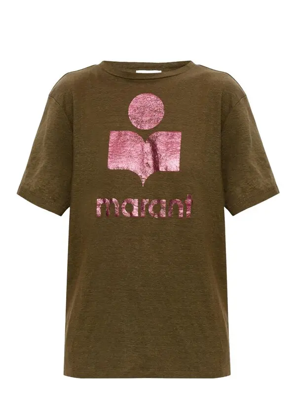 MARANT ETOILE T-shirt ‘zewel - Green