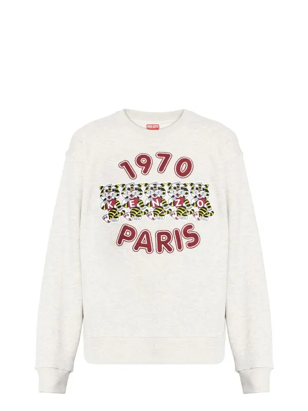 Kenzo Cotton Crewneck Sweatshirt - Grey