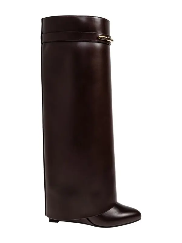 Givenchy Shark Wedge Heel Boots - Brown
