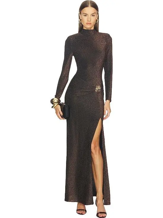 ELLIATT Indira Gown - Black & Gold