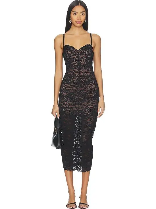 Fleur Du Mal Charlotte Lace Dress - Black