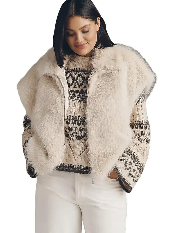 Sanctuary Faux Fur Vest - Cream