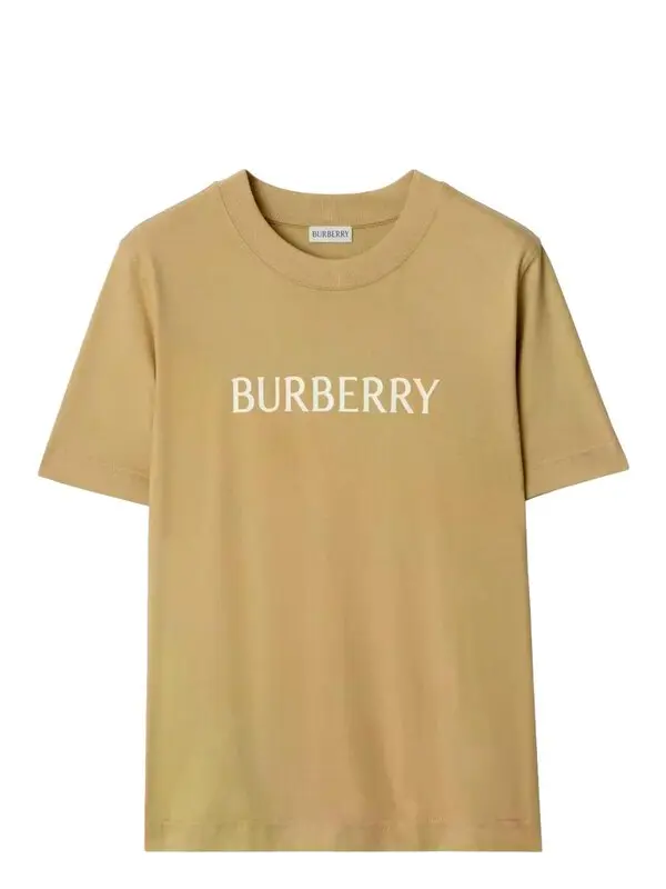 Burberry Cotton Logo T-shirt - Neutrals