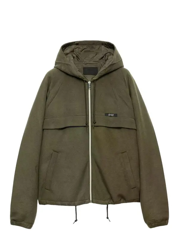 Prada Hooded Raglan-sleeve Jacket - Green