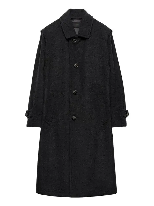 Prada Buttoned Coat - Grey