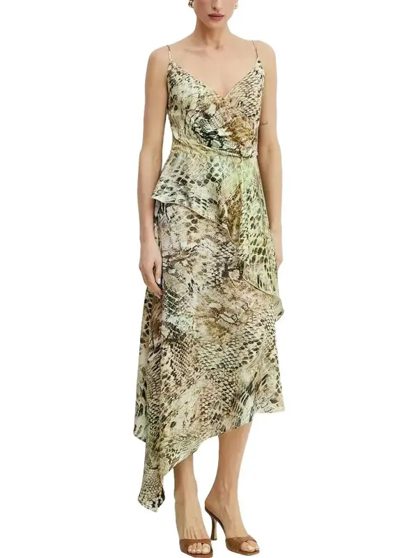 MARCIANO Animal-print Midi Dress - Neutrals