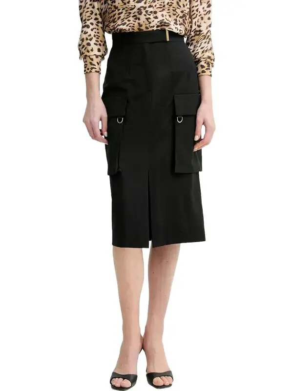 Guess Flap-pocket Midi Skirt - Black