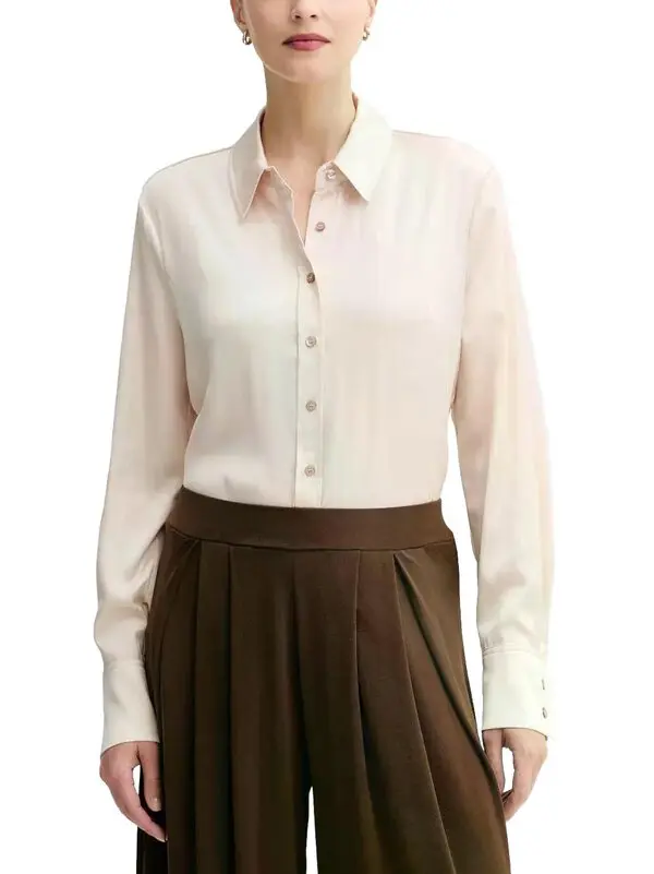 Guess Buttoned Collared Top - Neutrals