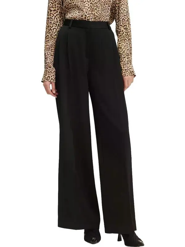 Guess Wide-leg Tailored Trousers - Black