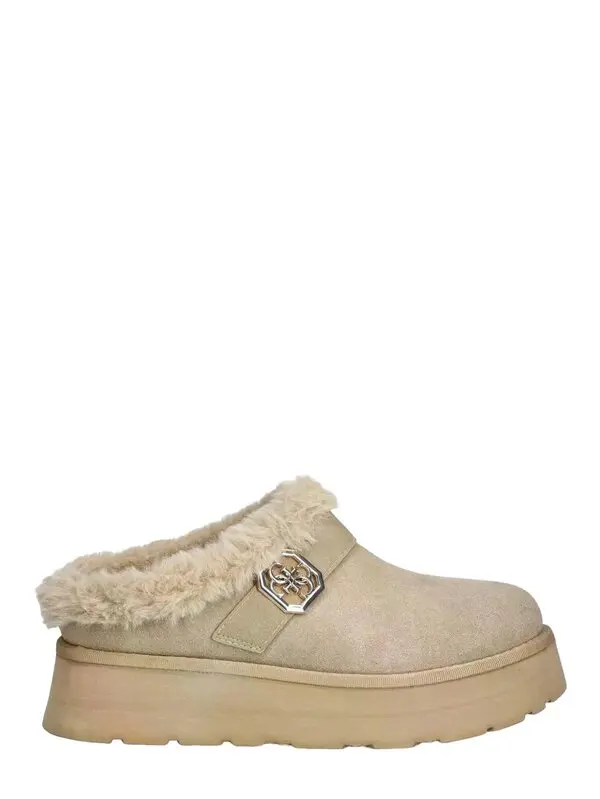 Guess Dolmana Platform Slippers - Neutrals