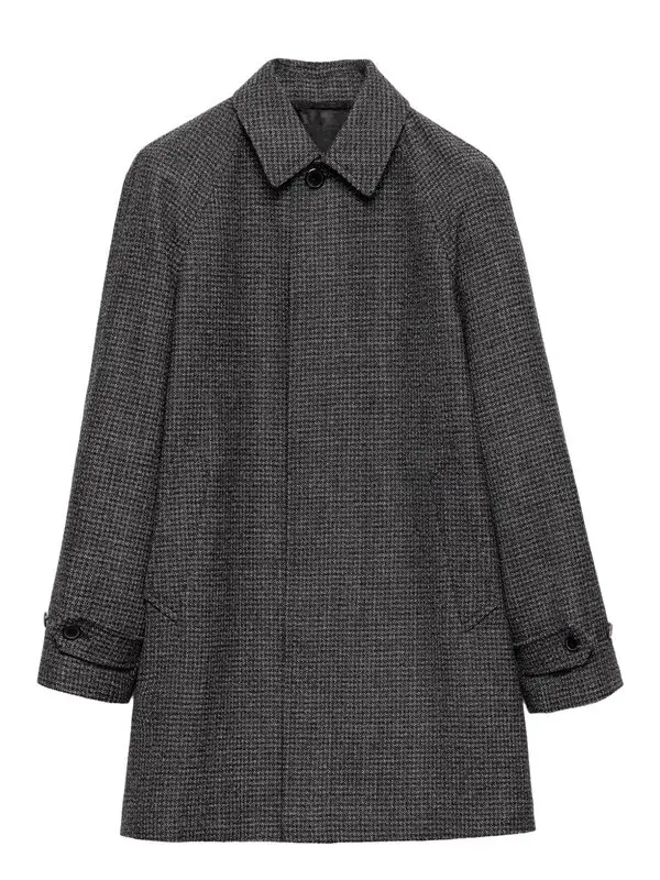 Prada Knit Raglan Sleeve Coat - Grey