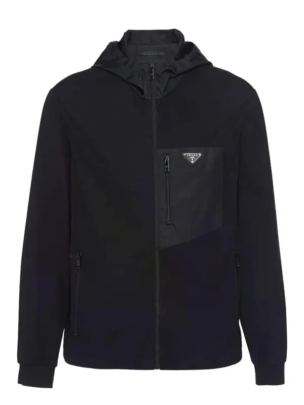 Prada Zip-up Hooded Jacket - Black