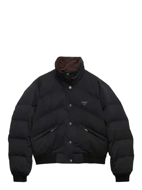 Prada Logo-detail Padded Jacket - Black