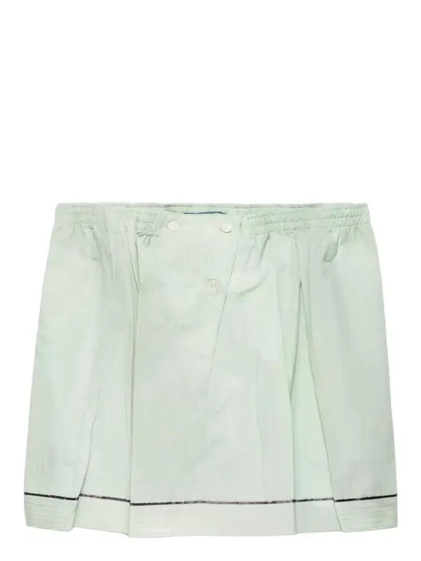 Prada Cotton Mini Skirt - Green
