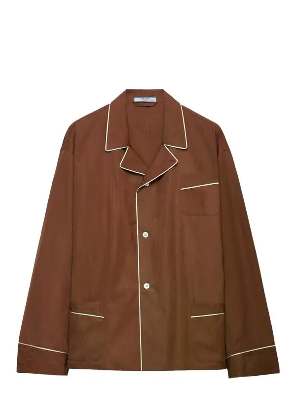 Prada Long-sleeve Pocket Shirt - Brown