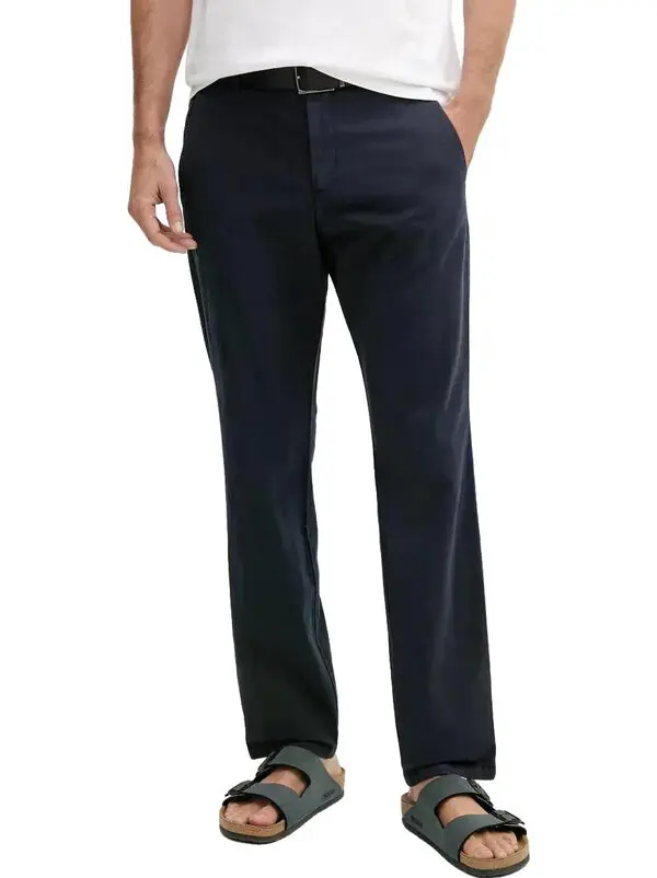 Guess Logo-plaque Trousers - Blue