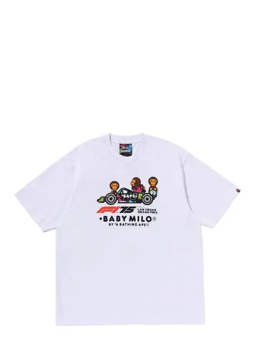 A BATHING APE X F1lvmilo Relaxed Fit Tee Shirt - White
