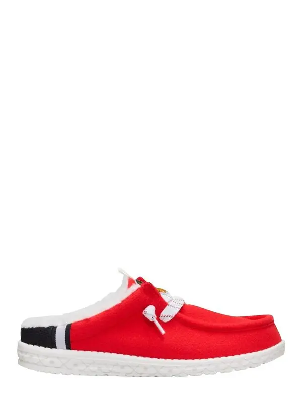 HEY DUDE Wally Nhl Chicago Hawks Loafer - Varsity Red/black