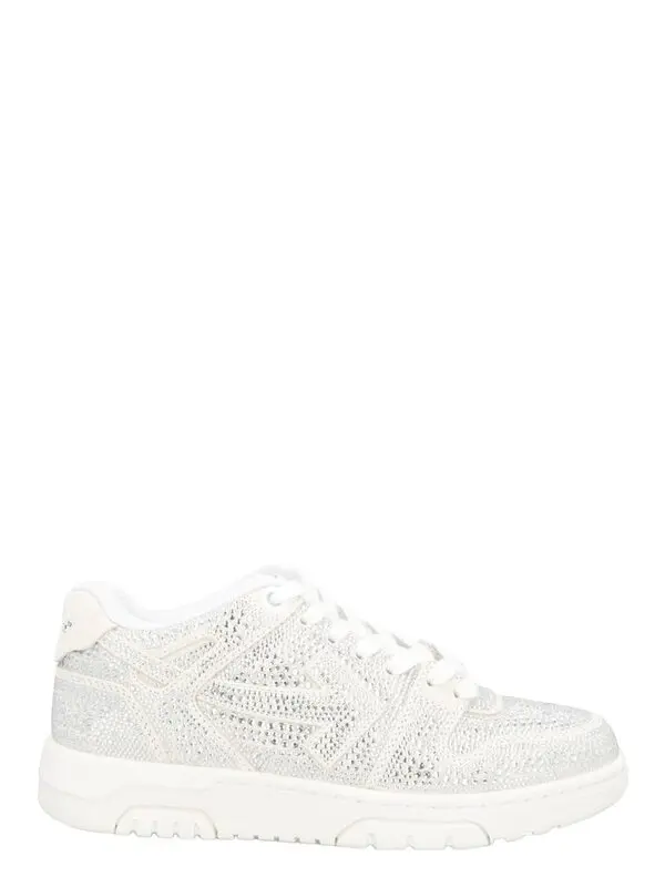 Off-White Out Of Office Low-top Sneakers With Strass Embellishments - White/silver