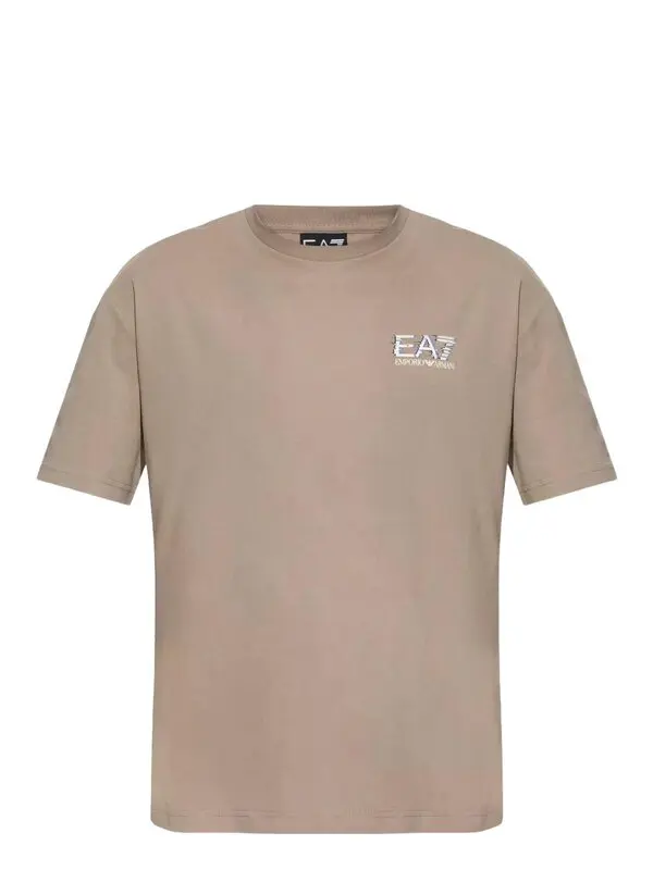 EA7 Logo T-shirt - Neutrals