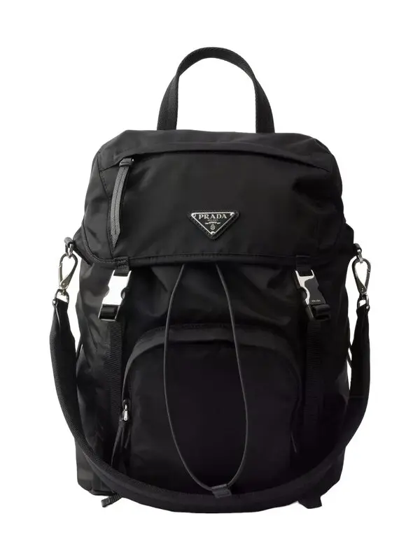 Prada Logo-detail Backpack - Black