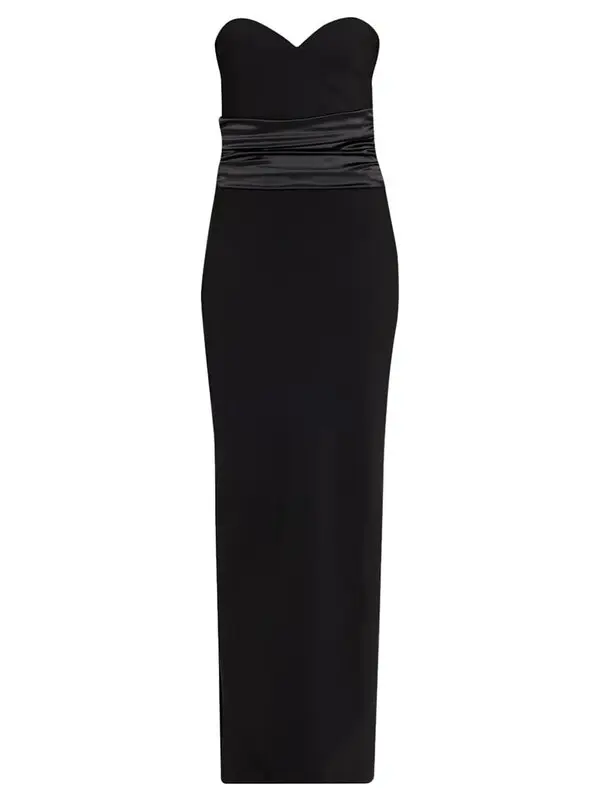 Chiara Boni La Petite Robe Veneta Strapless Sweetheart Column Gown - Black