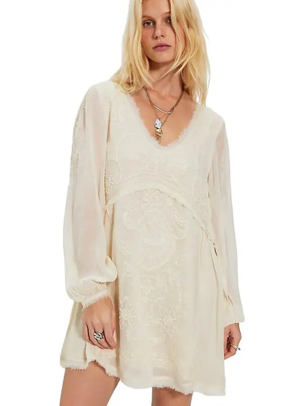 Free People To The Clouds Mini Dress - Ivory