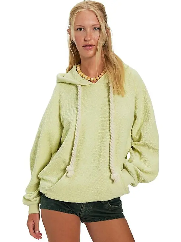 Free People Looped In Hoodie - Lemon Ice
