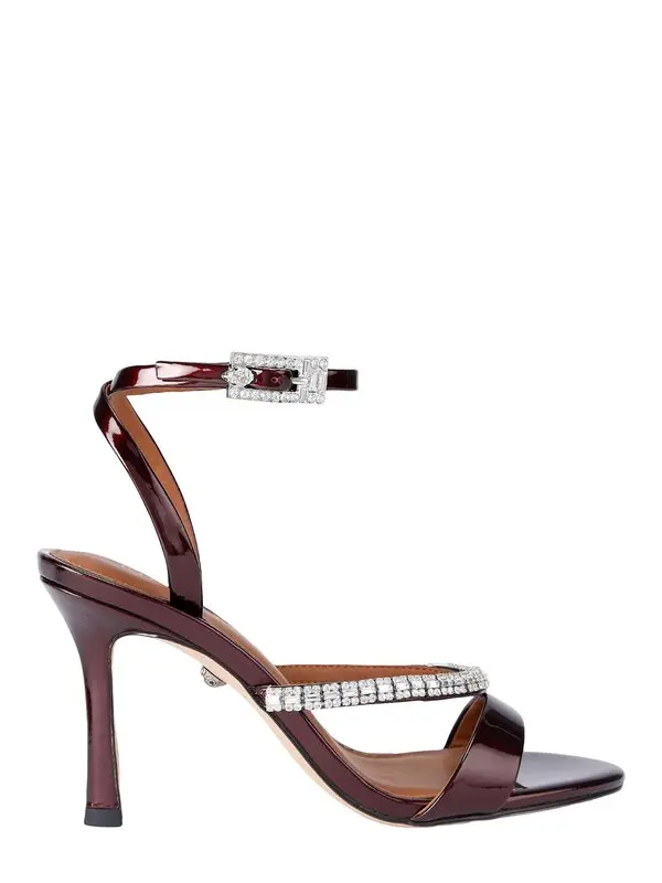 Kurt Geiger Patent Leather Sandals - Burgundy