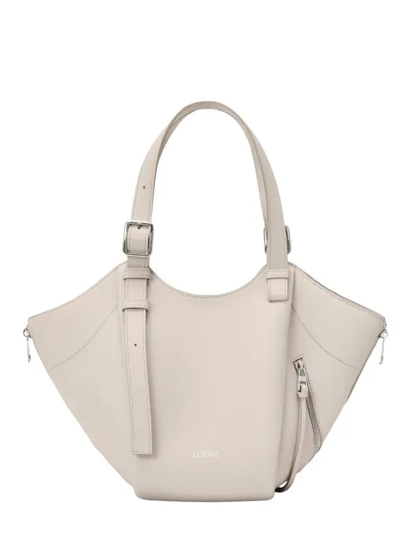 Loewe Leather Hammock Flip Bag - White