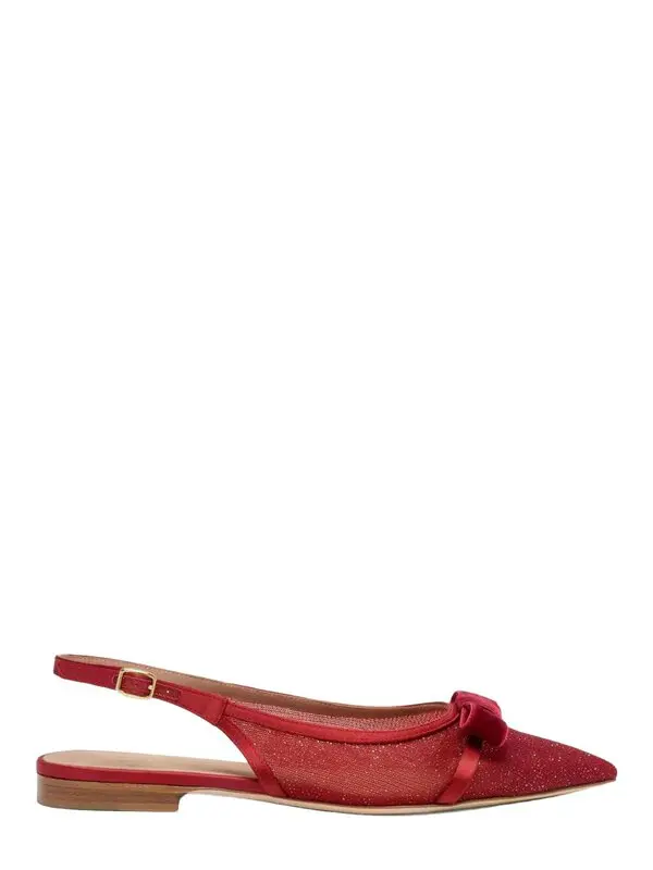MALONE SOULIERS Jama Slingback Flat Pumps - Red