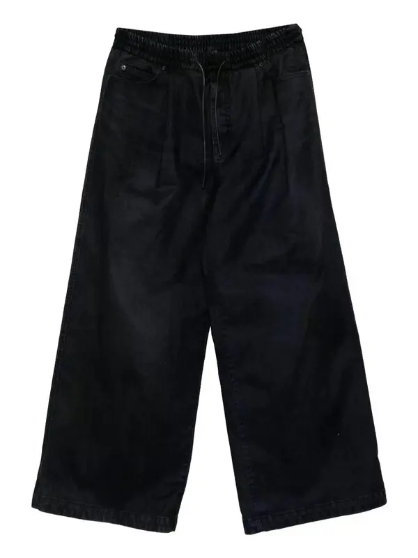 JUUN.J Drawstring Pleated Trousers - Black