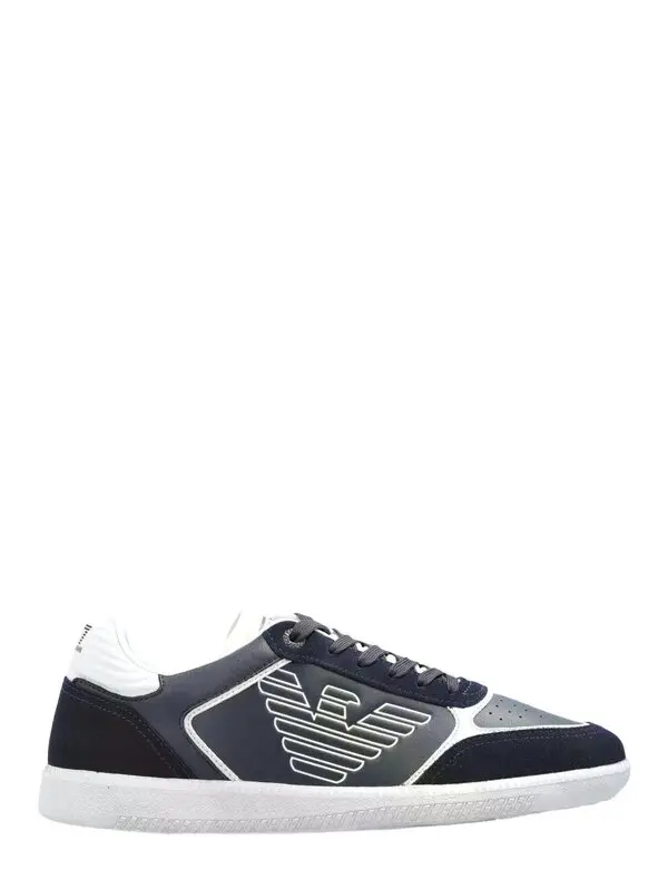 Emporio Armani Logo Lace-up Sneakers - Blue