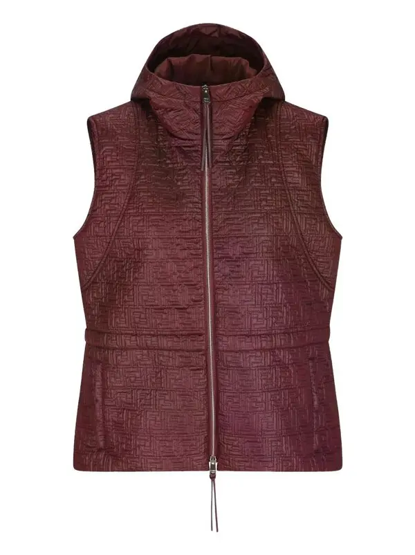 Fendi Zip-fastening Hooded Quilted Gilet - Red