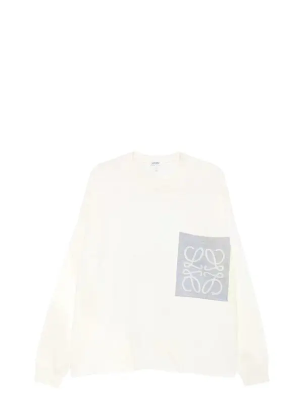 Loewe Anagram-patch Sweatshirt - Neutrals