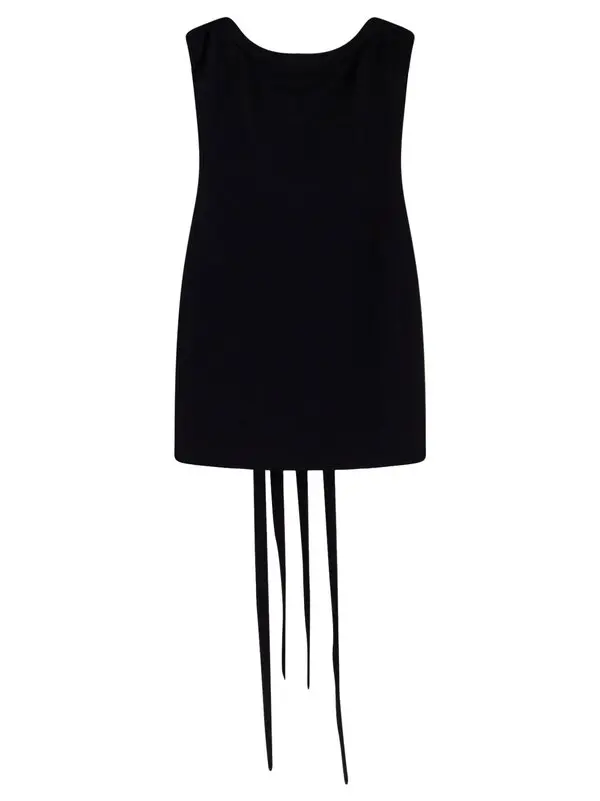 Attico Viscose Blend Mini Dress - Black