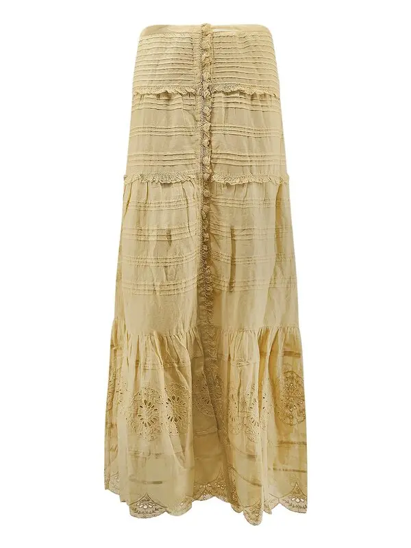MARANT ETOILE Paoline Organic Cotton Skirt - Yellow