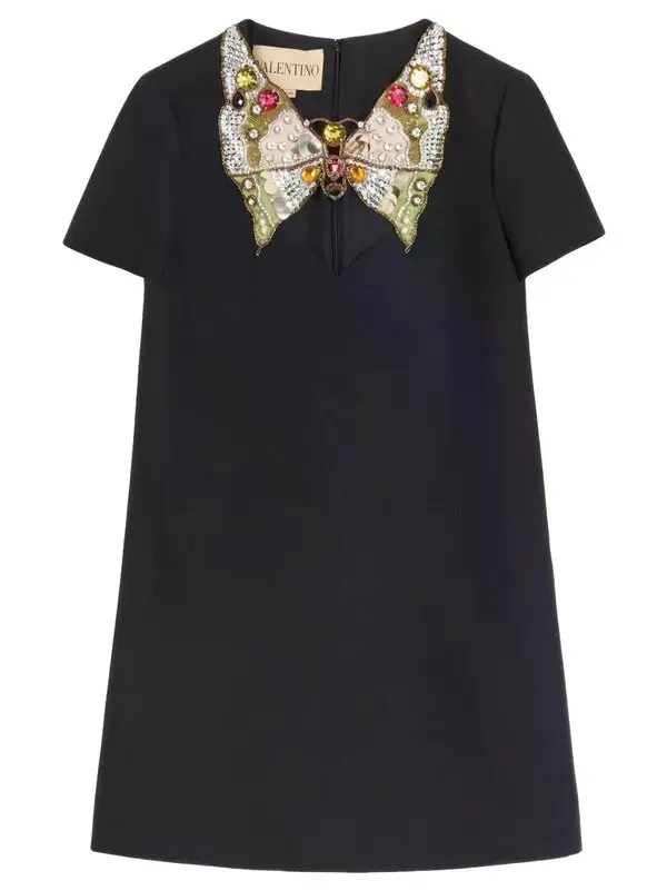 Valentino Garavani Mini Butterfly-detail Dress - Black